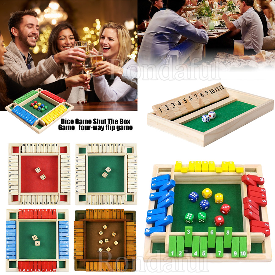 Classics Shut The Box Board Game Wooden Close The Box Tabletop Games ...