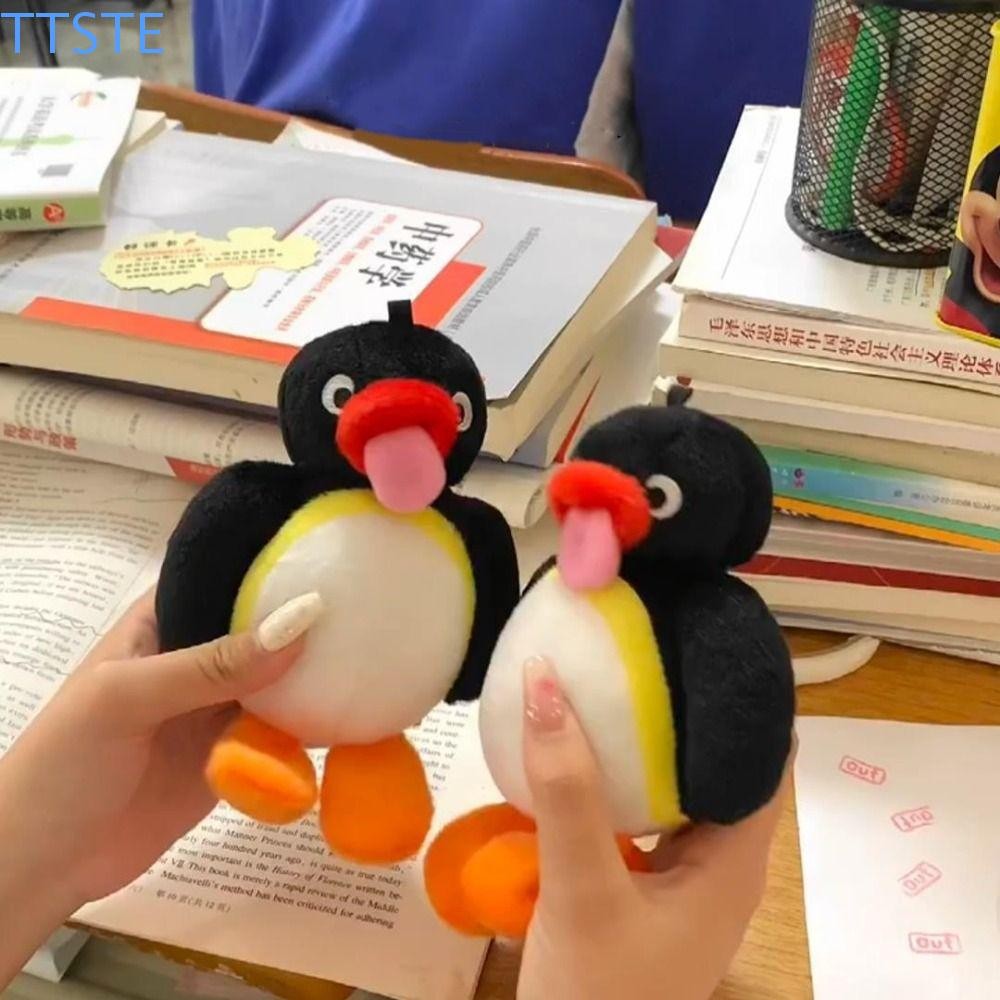 TTSTE Stuffed Penguin Doll, Cartoon Tongue Out Pingu Plush Toys ...