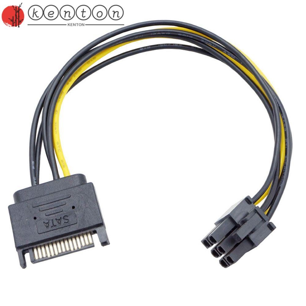 KENTON SATA Power Cable DIY PCI-E 15 Pin SATA To 6 Pin PCI Express Male ...
