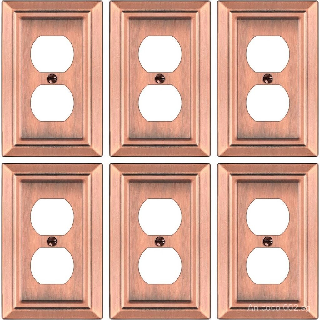 Metal Wall Plate for Electrical Outlets, Decorative Antique Copper ...