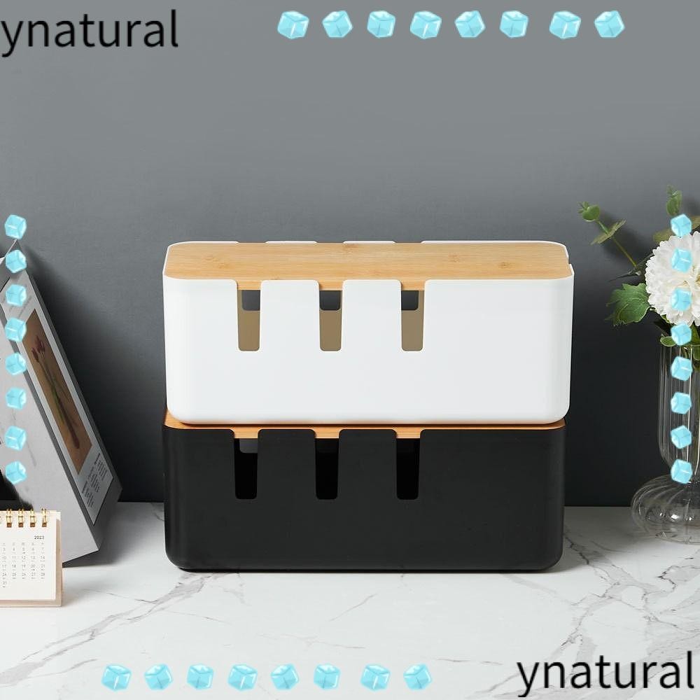 YNATURAL Desktop Storage Box, Plastic Seven-hole Power Socket ...