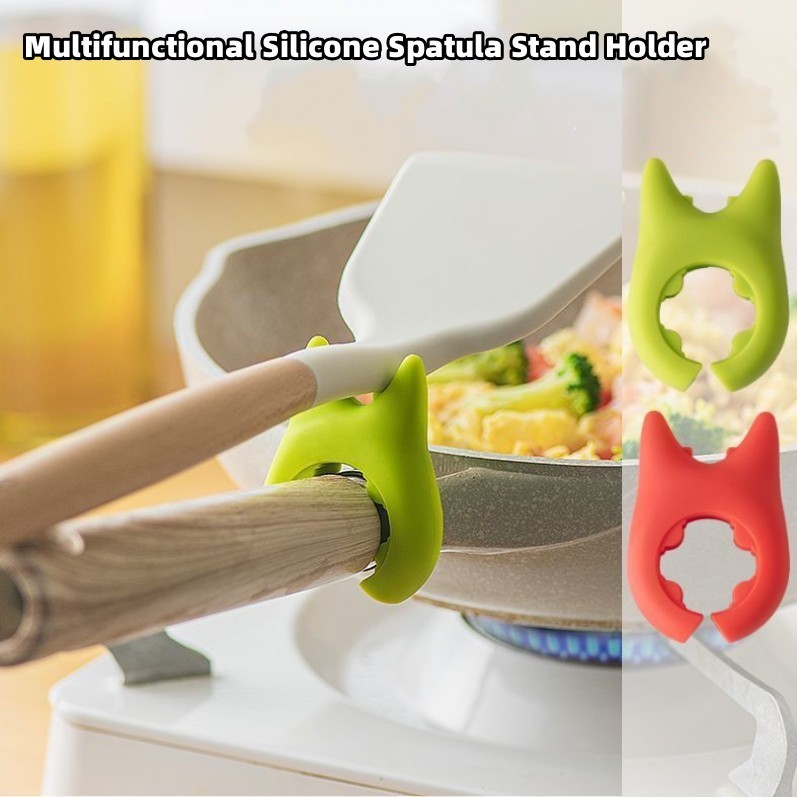 1pc Kitchen Multifunctional Silicone Spatula Stand Holder Household ...