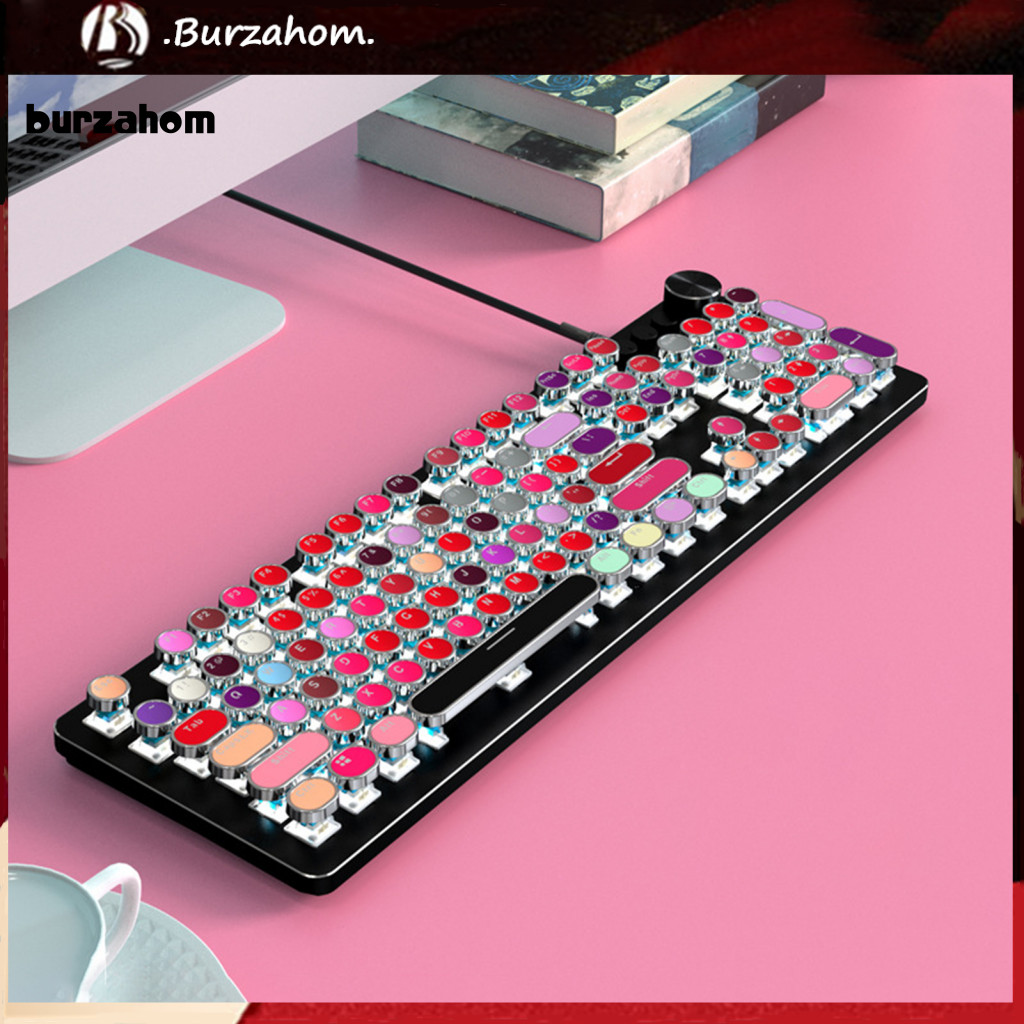 BUR_ 104-Key Lipstick Mixed Color Electroplating Backlight Mechanical ...