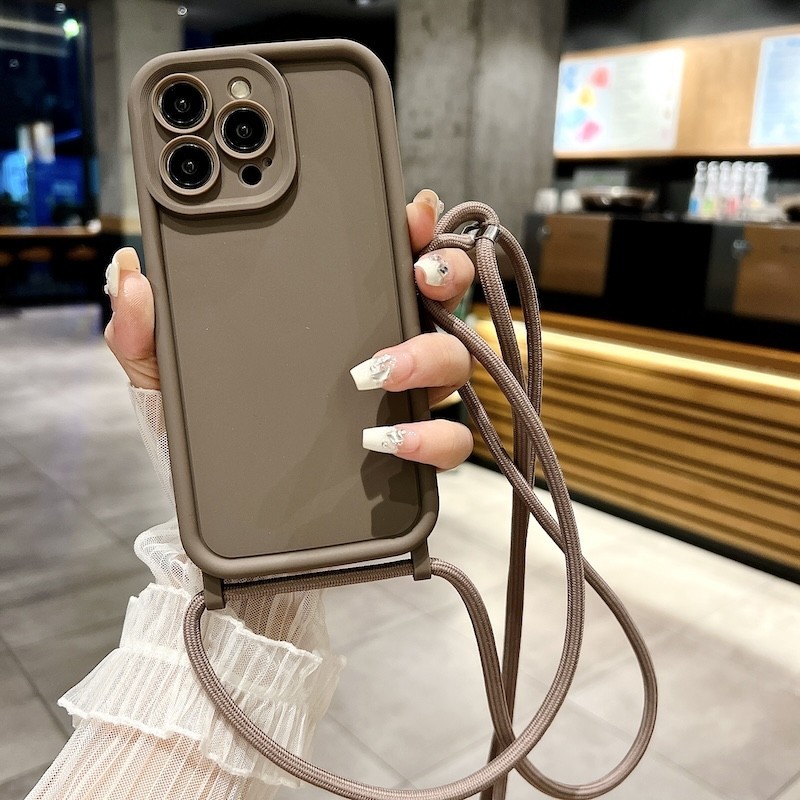 Lanyard Cord Strap Silicone Case for IPhone 15 16 Pro Max Case ...