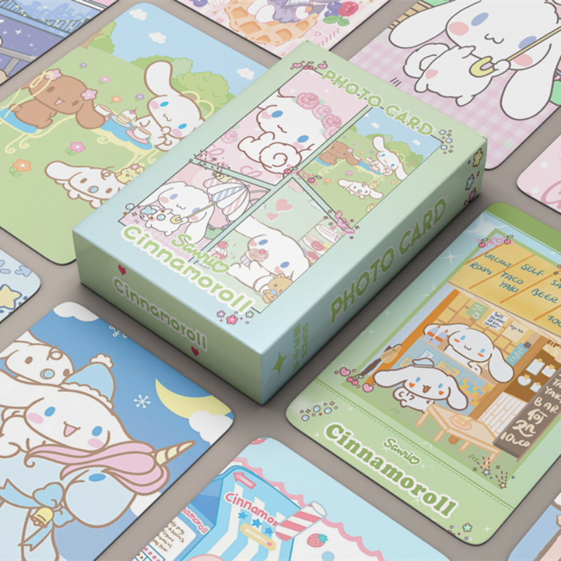 50pcs/box Cinnamoroll Photo Card Laser HD Cartoon Sanrio Lomo Cards ...