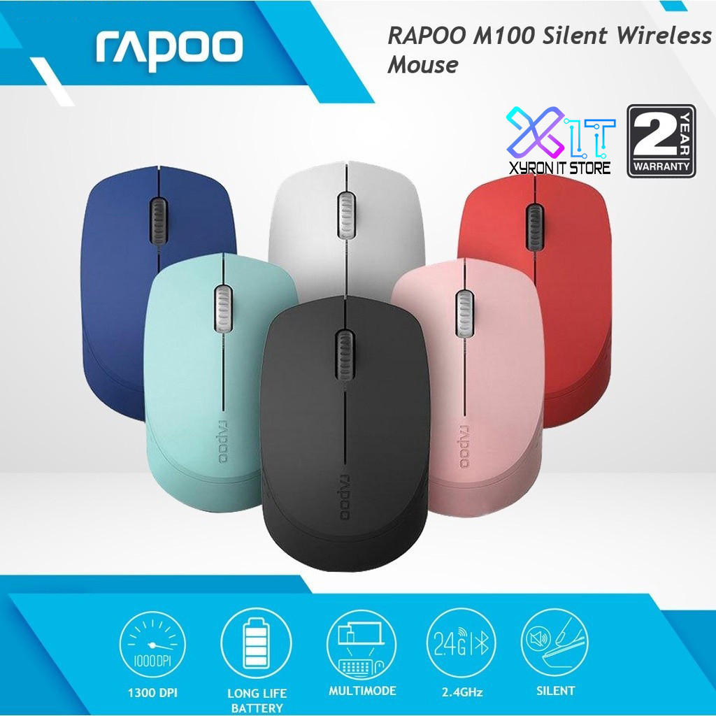 Rapoo M100 Silent Multi Mode Bluetooth Mouse 2.4G Wireless Mouse Mouse ...