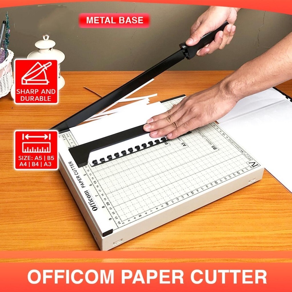 Paper Cutter Metal Base (A4/A3/A5/B4/B5) Size Heavy Duty guillotine ...
