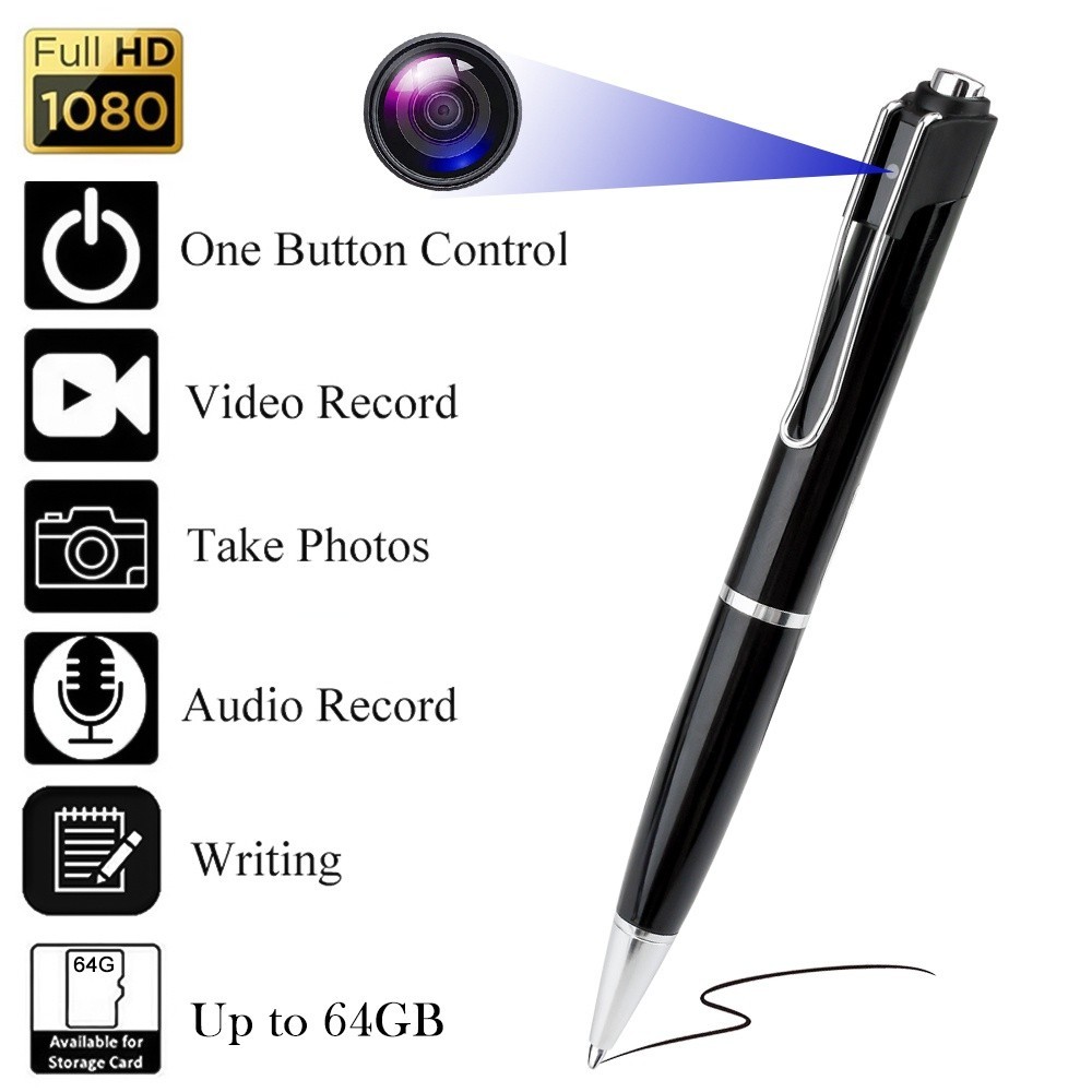 Mini Camera Pen Video Voice Recorder Audio Recording Action Cam Body ...