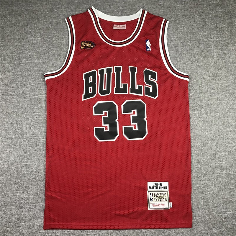 7 Styles NBA jersey Chicago Bulls No. 33 PIPPEN Red Final Version And ...