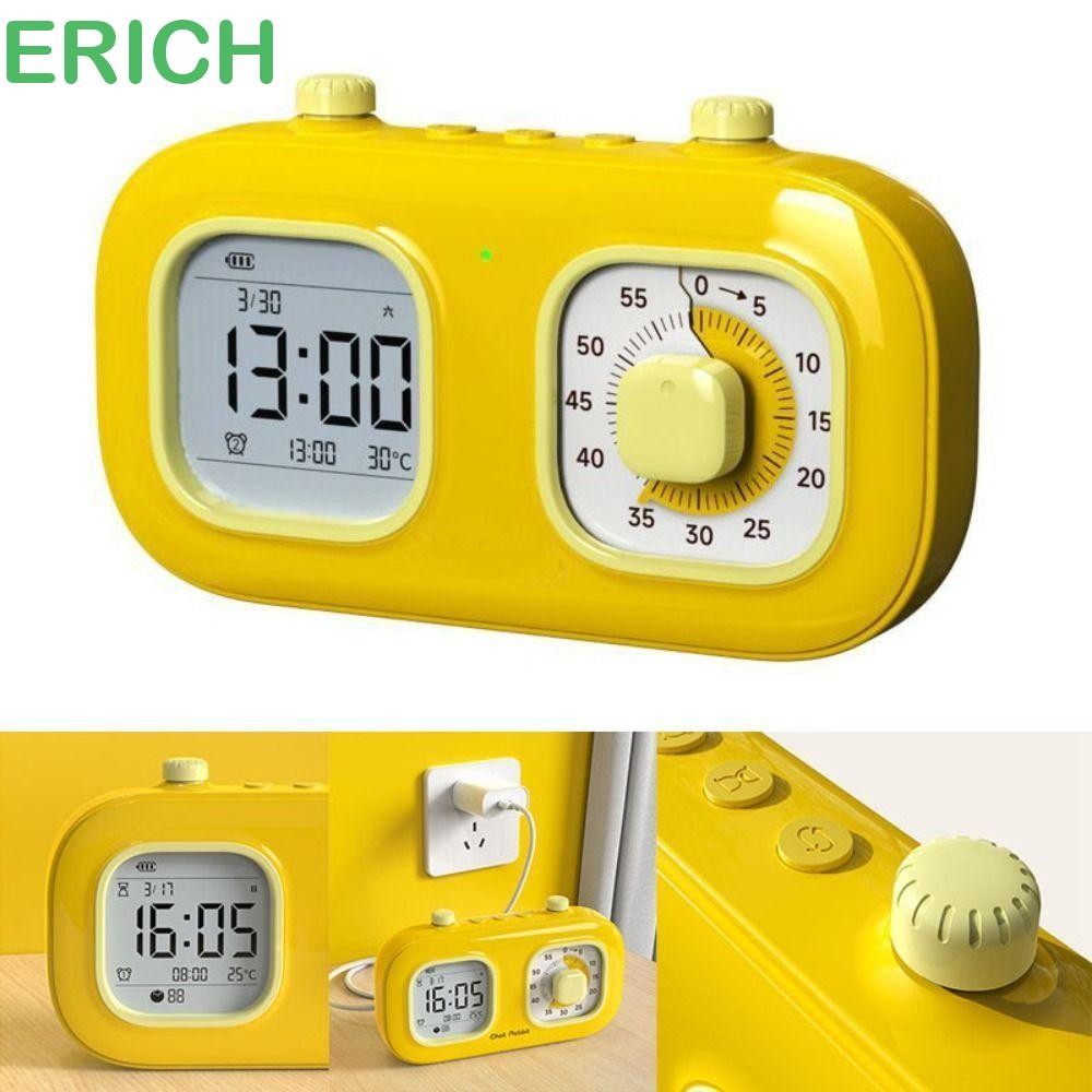 ERICH1 Desk Digital Clock, Simple Mute Reminder Clock, Easy Use Small ...