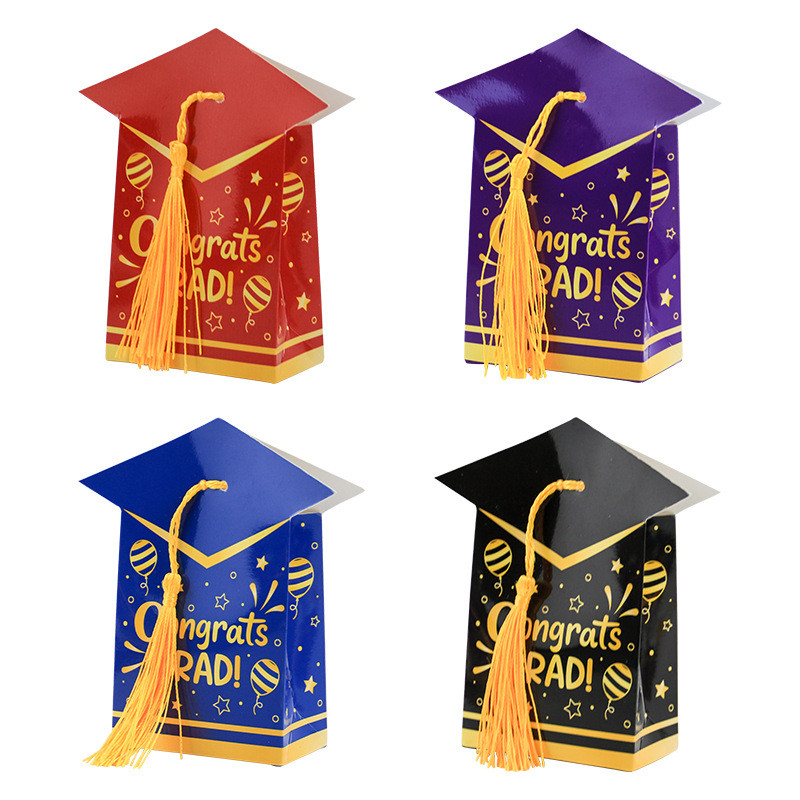 50Pcs Graduation Gift Box for Party Grad Cap Candy Boxes Graduation ...