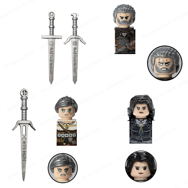 Witcher Building Blocks Rayla Figures Toy Geralt of Rivia figures FT03 ...