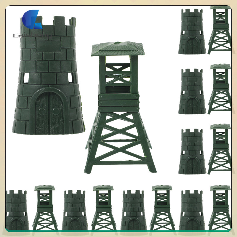10 Set Soldiers Model Fortress Tower Watchtower Props Gift Plastic ...