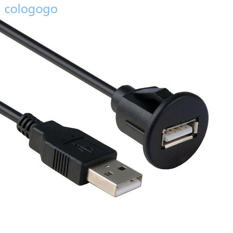 COLO Flush Mount SUV Car Dashboard USB Port Line Extention Cable Male ...