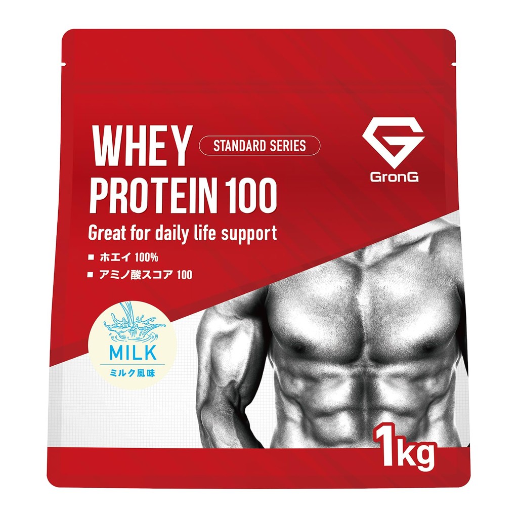 GronG Whey Protein 1kg Standard Milk Flavor with 11 Types of Vitamins Made in Japan | Shopee ...