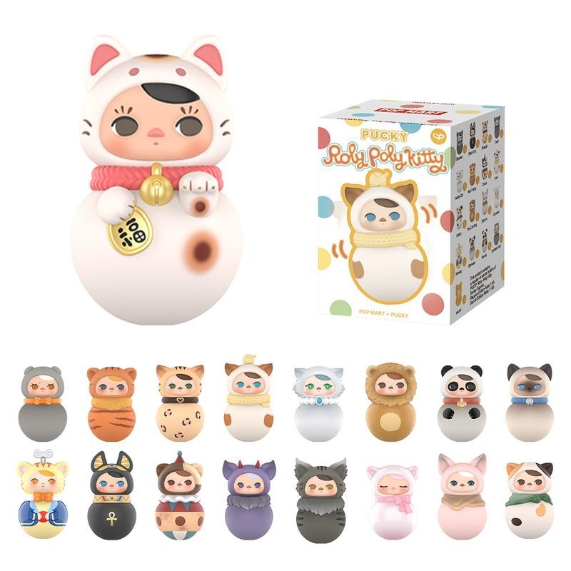 PUCKY Roly-Poly Kitty Series Figures, Blind Box, Mystery Box | Shopee ...