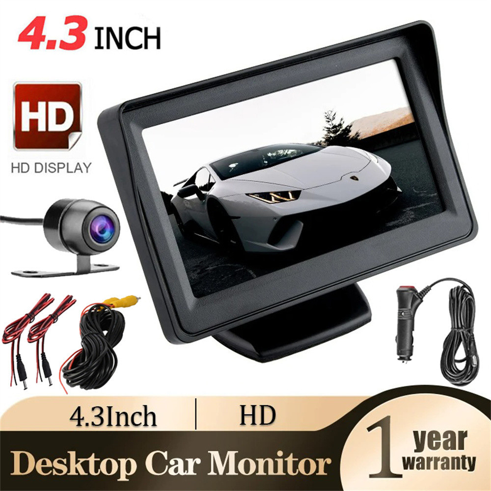 4.3" Screen Car Monitor For Rear View Reverse Camera TFT LCD Display HD ...