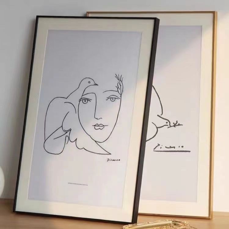 Simple Thin Narrow Edge Aluminum Alloy Photo Frame Wall-Mounted Frame ...