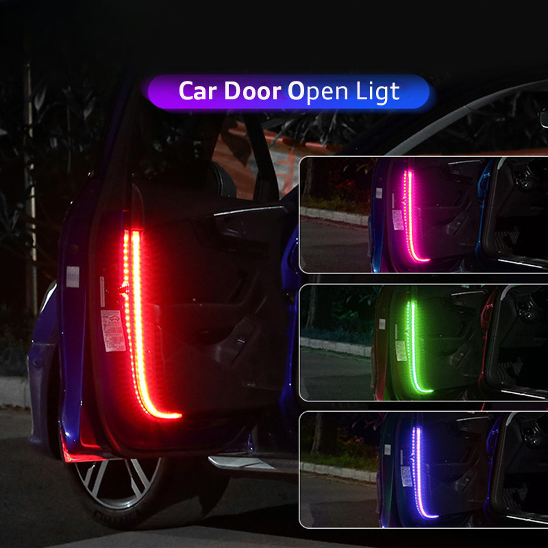 Car Door LED Light Strip Car Styling Strobe RGB Warning Streamer Light ...