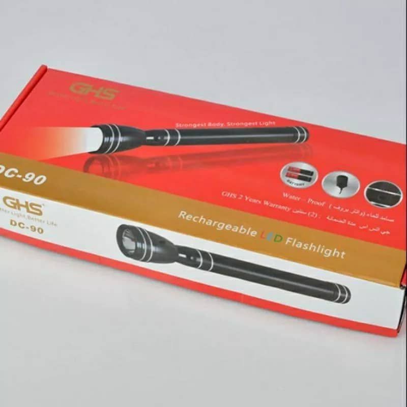 GHS TORCH LIGHT DC-80 JAPAN BRAND LONG RANGE RECHARGEABLE HEAVY DUTY ...