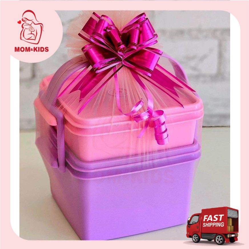 Tupperware Double Delight 2 Layers 790ml 1.7L Bekas Lunch Box Bento ...