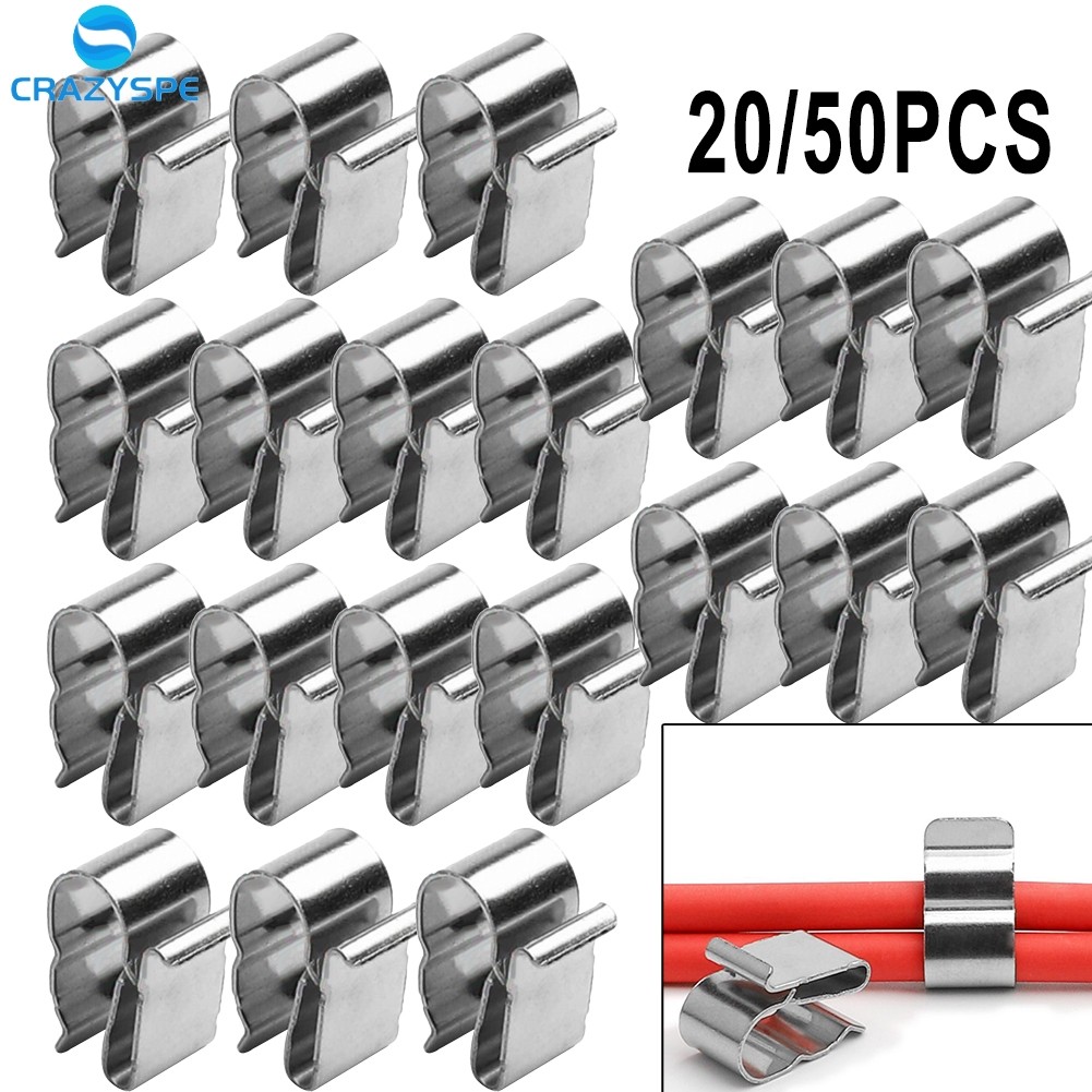 [Crazyspe] For 2x6mm Solar Panel Wire Clips Stainless Steel Cable ...