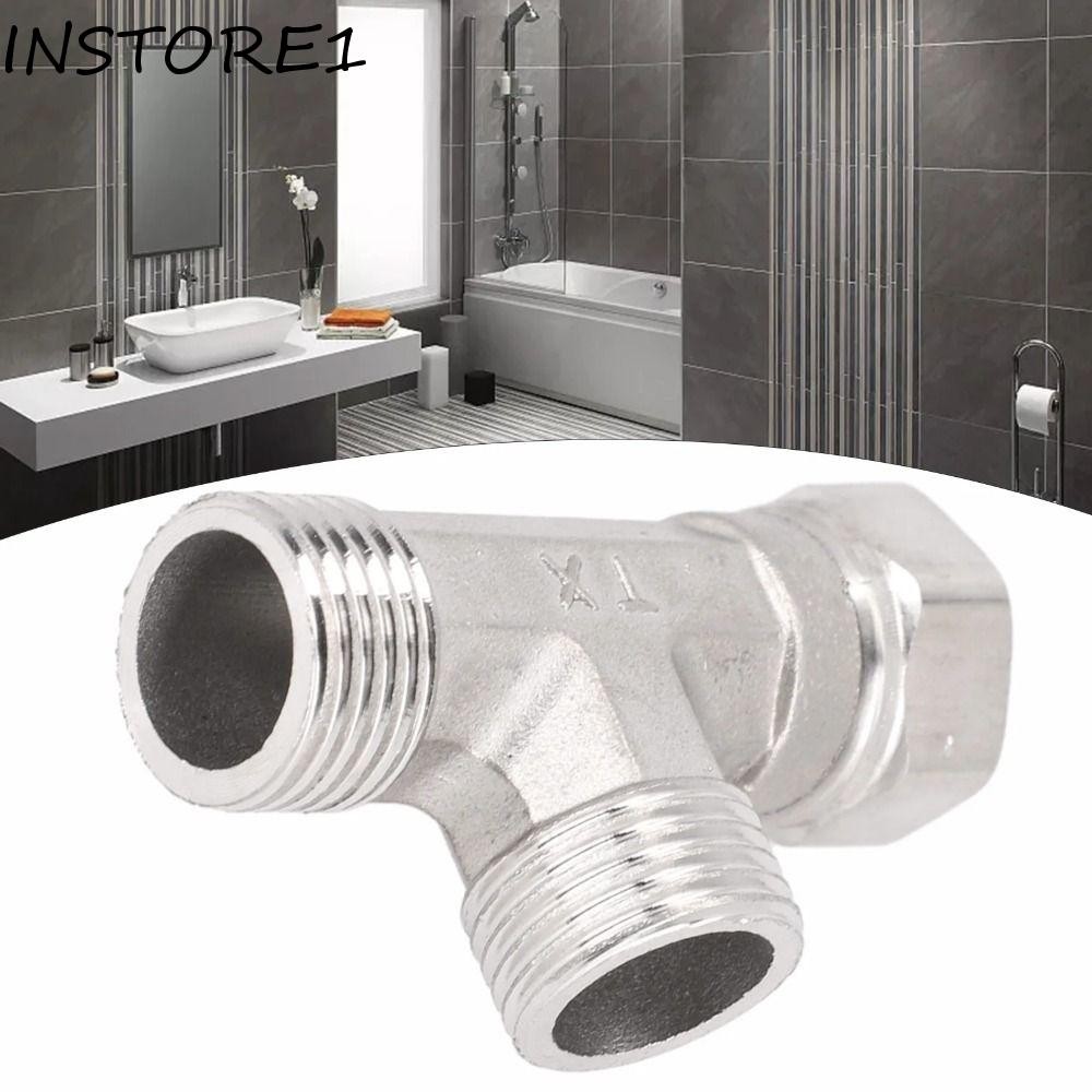 INSTORE1 T Adapter, Converter Shower Faucet 3 Ways Valve, Durable ...