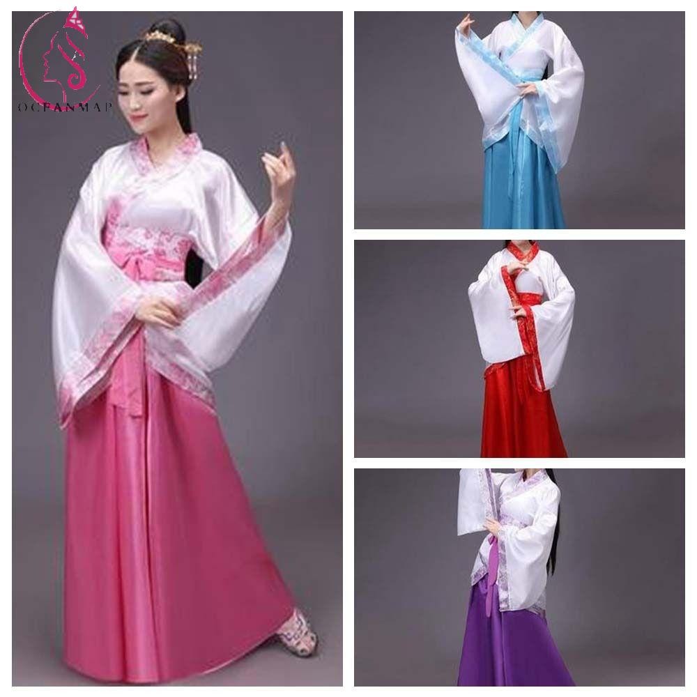 OCEANMAP Chinese Hanfu Skirt, Chinese Cloth Outfit Ancient Chinese ...