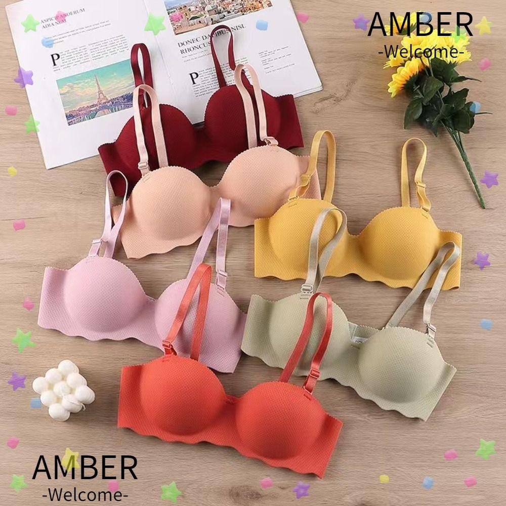 AMBER One-piece Underwear, Adjustable Candy Color Push Up Bras, Sexy ...