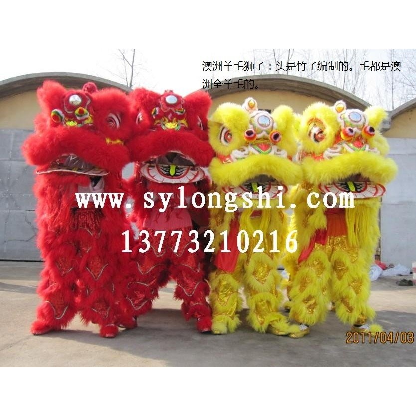 Lion Dance Props Set Adult Double Full Set Dragon Dance Lion's Head ...