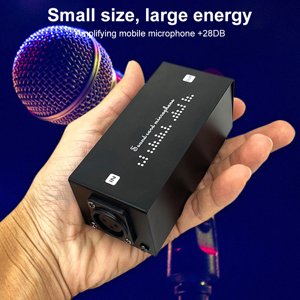 Dynamic Microphone Preamplifier 28dB Microphone Preamp Booster for ...