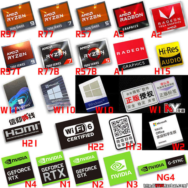Metal Sticker Original AMD Ryzen Ryzen R9 R7 R5 7000 Series CPU ...