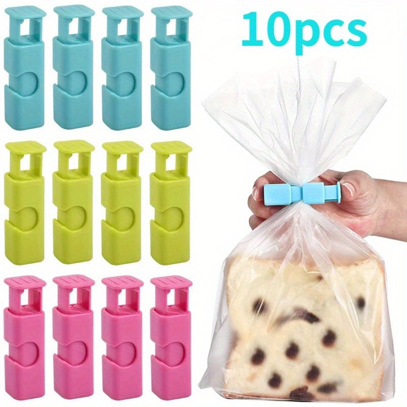 10pcs Food Sealing Bag Clips, Reusable Fresh Food Storage Tools Plastic ...