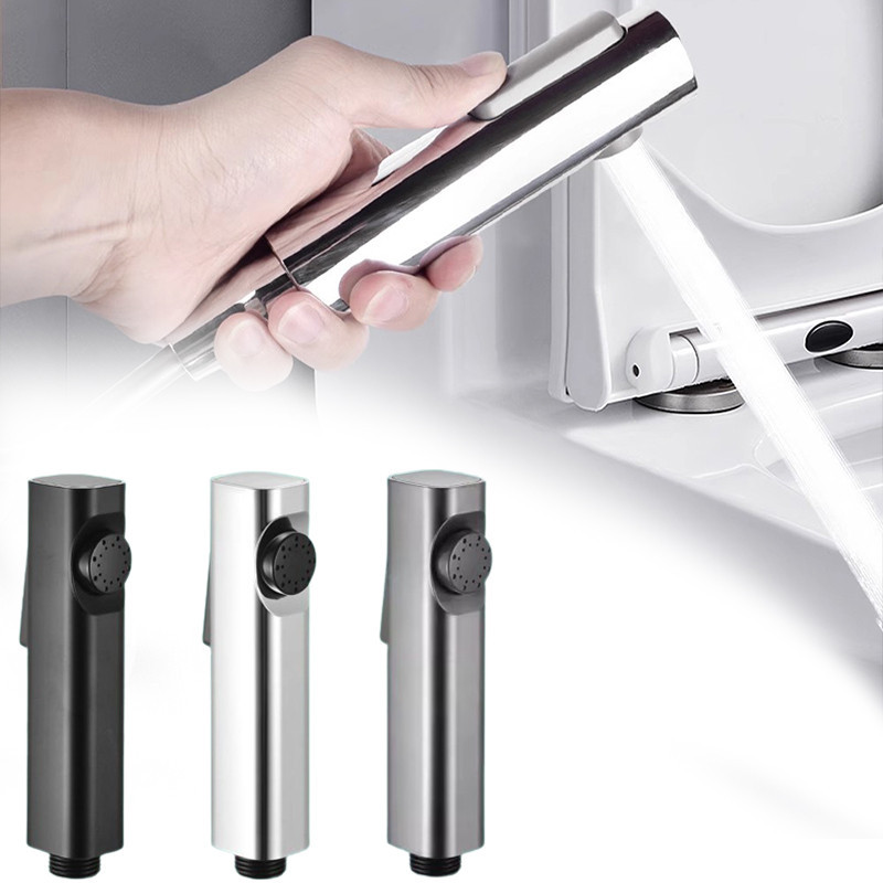 Toilet Handheld Two Way Tap Faucet Stainless Spray Bathroom Bidet Spray ...