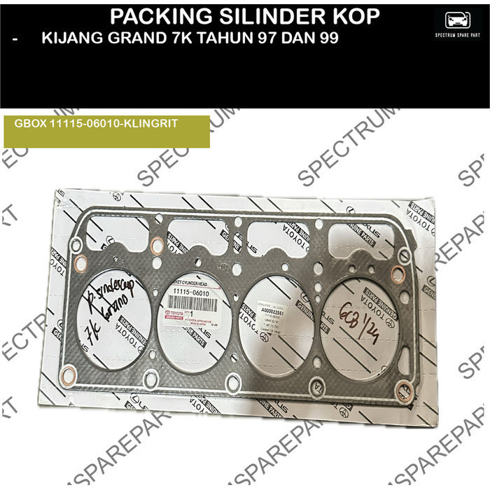 Pak CYLINDER KOP PACKING CYLINDER HEAD DEKSEL KIJANG GRAND 7K TH 97 - 99 GBOX | Shopee Singapore