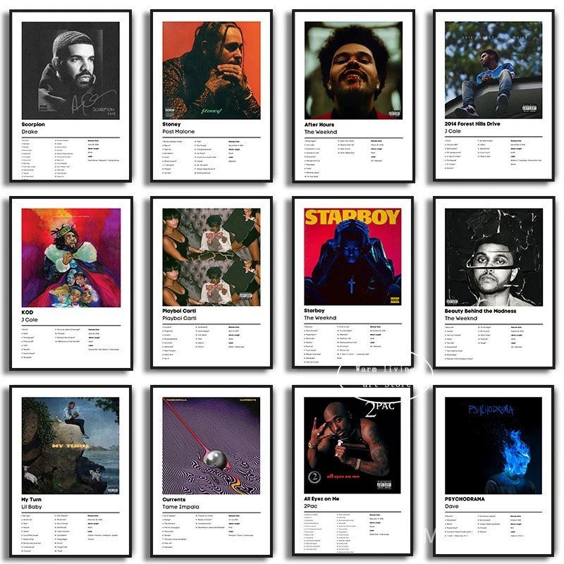 Rapper Star 2Pac Music Album Covers Poster Print The Weeknd Pictures ...