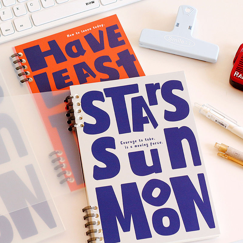 Notebook A5 B5 Transparent Cover School Notebook Korean aesthetic ...