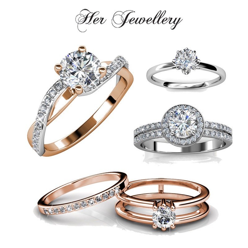 Her Jewellery Best Selling Classic Rings Collection - Luxury Crystal ...