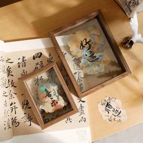 photo frame Double-sided Transparent Real Glass Photo Frame Square 27cm ...