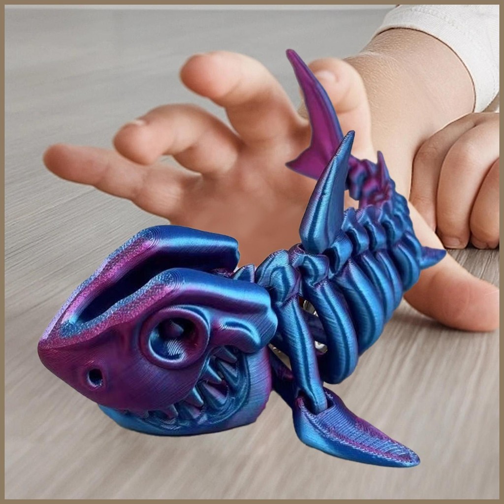 Shark Figure Joint Movable Aquatic Figure Realistic Shark Skeleton ...