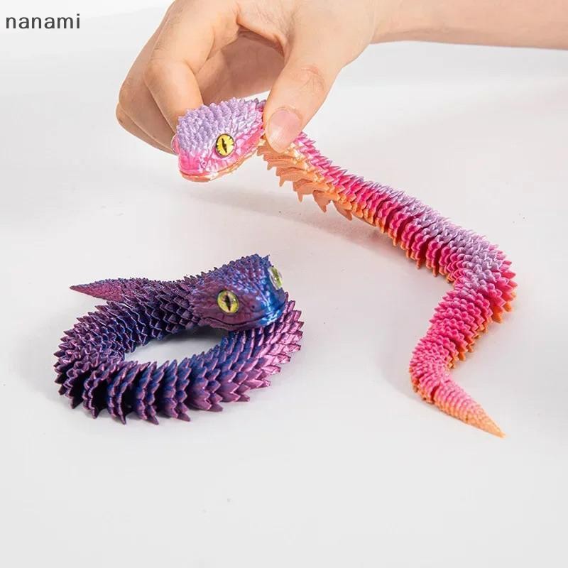 [Nanami] New 30cm 3D Printed Snake Figurine 3D Printed Animals Desk ...