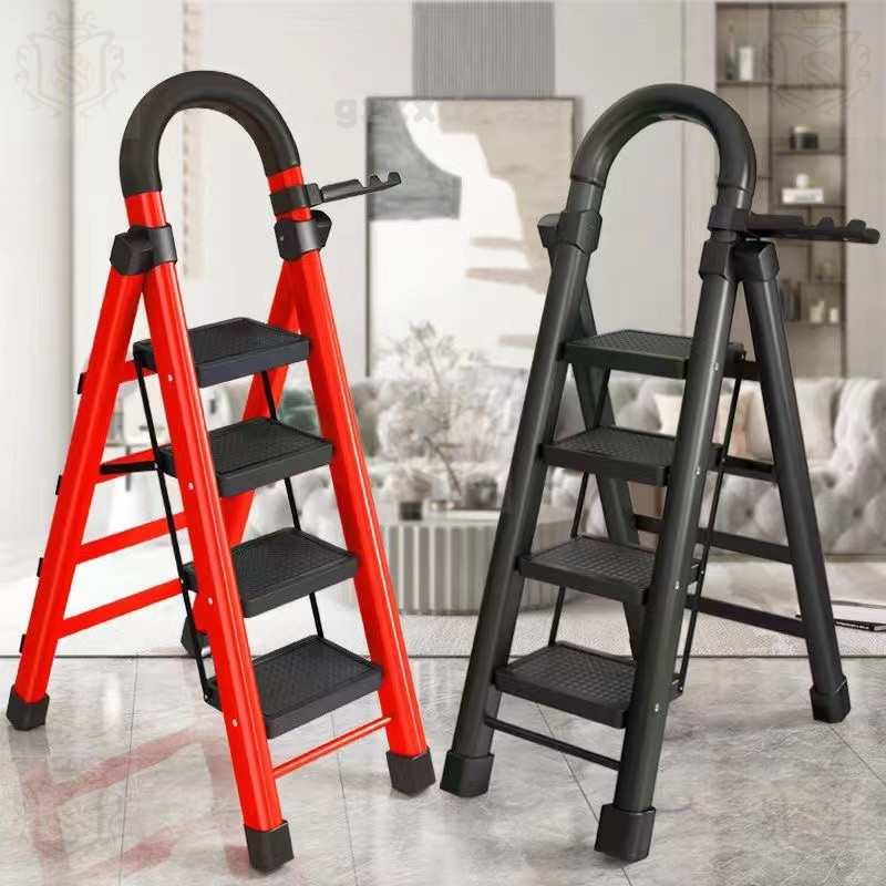 Ladder Household Folding Stair Thickened Carbon Steel Trestle Ladder ...