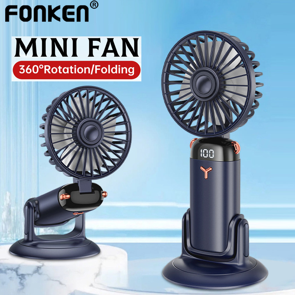 Fonken Summer Cooling Fan Mini Handheld Fan 1200mAh Rechargeable Fan ...
