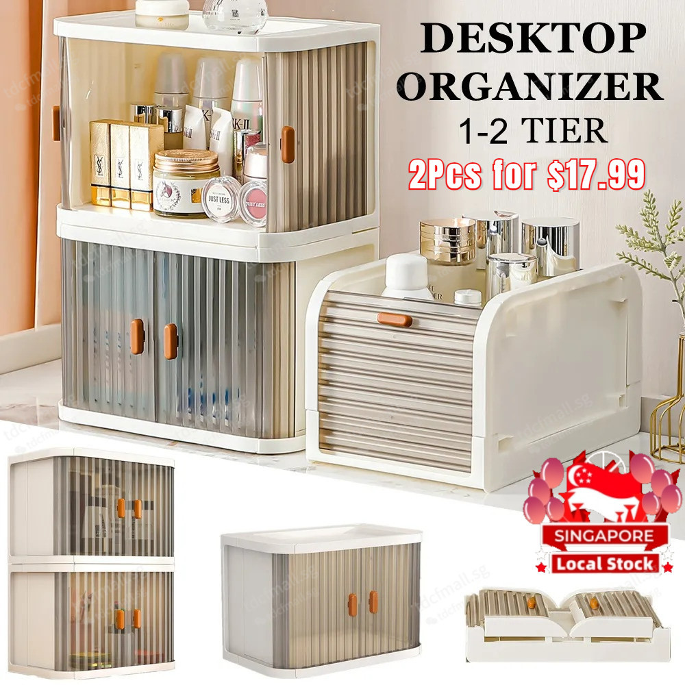 [SG LOCAL STOCK] YEYA Stackable Organizer Box Double Door Foldable ...