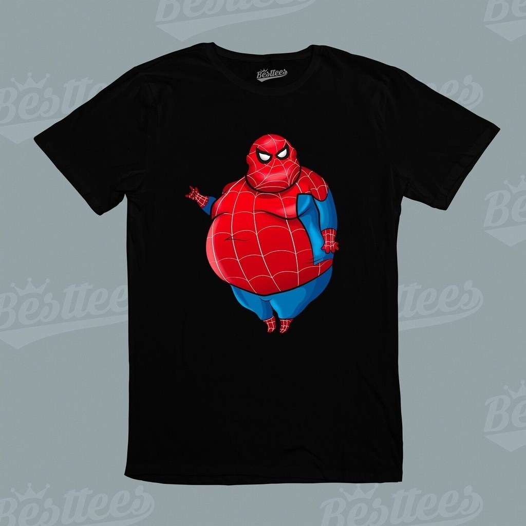 New Adult Male Female Funny Marvel Fat Spider Man Spiderman Novelty T ...