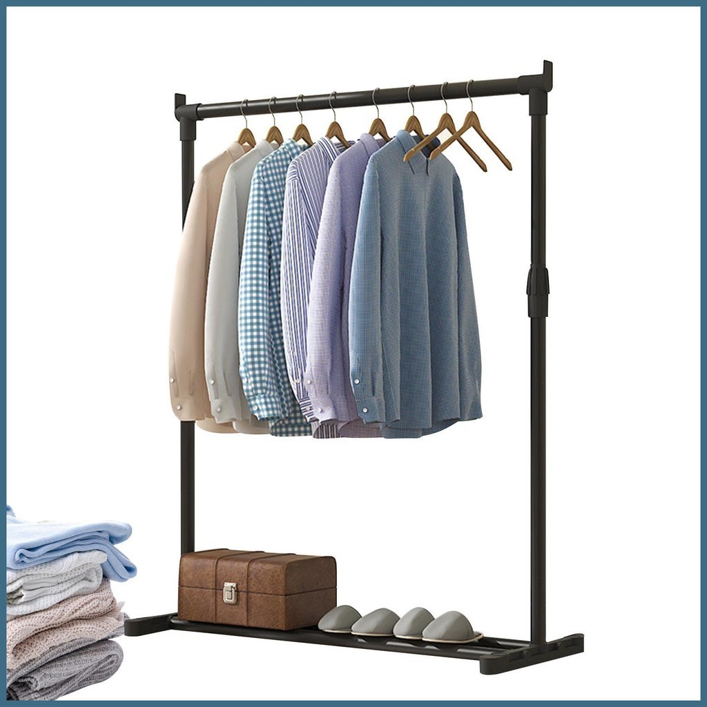 Clothes Hanger Rack Portable Wardrobe Garment Hanger Rack Freestanding ...