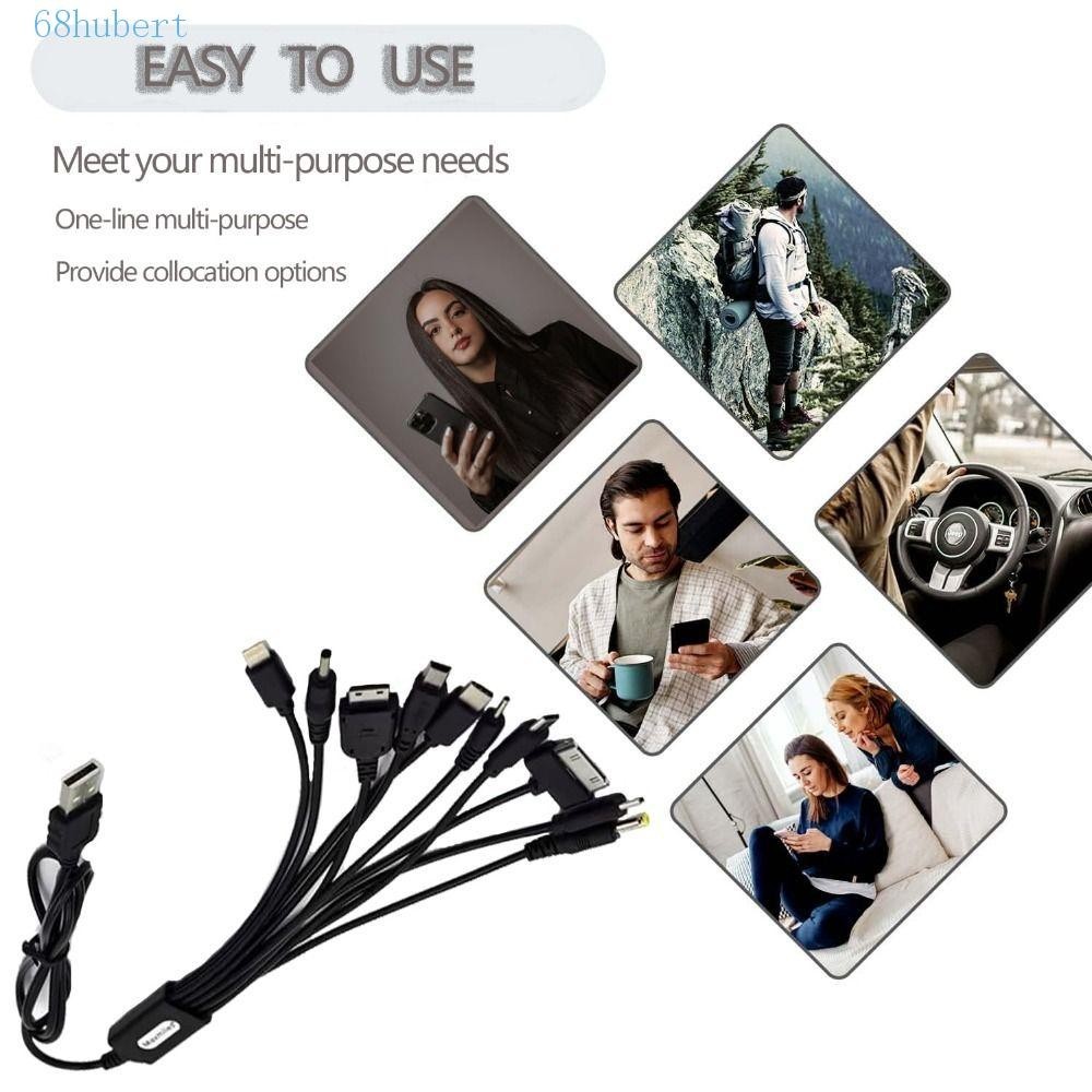 HUBERT Multi Charging Cable, with 10 Ports Simultaneous Use 10 in 1 ...