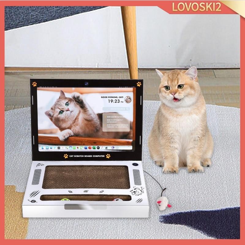 [Lovoski2] Cardboard Cat Scratcher Mini Funny Cat Board Cat Laptop for ...
