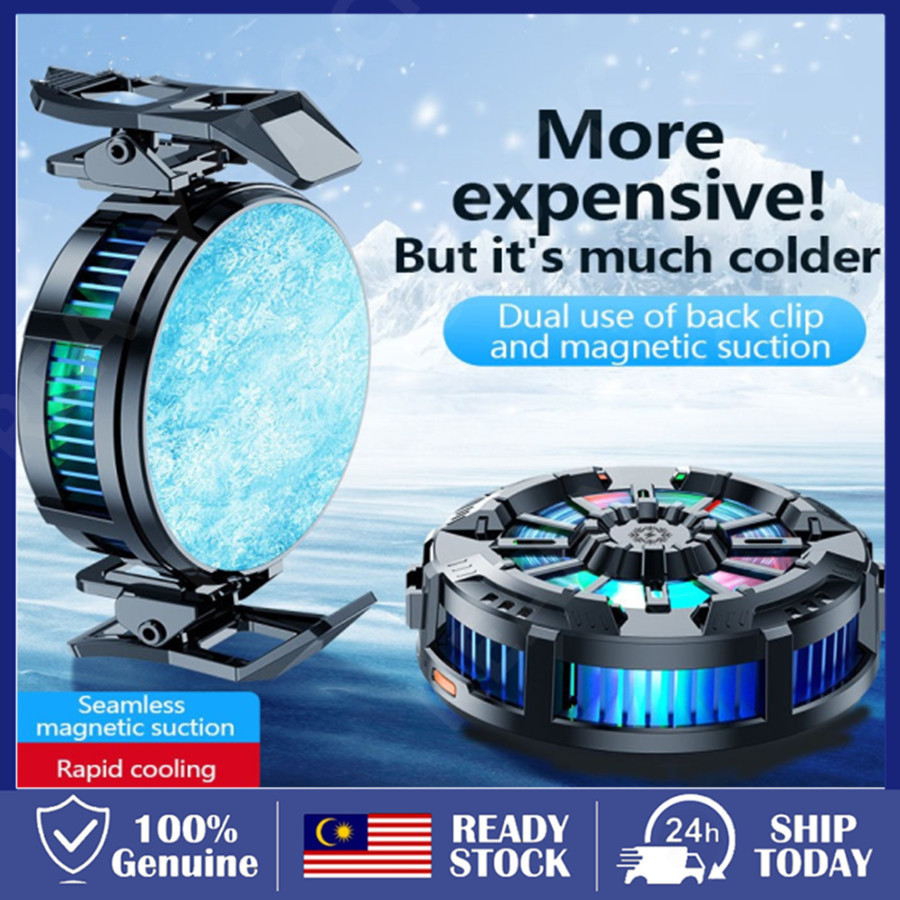 【24H】X106 Portable Mobile Phone Cooler Mobile Phone Cooling Fan Case ...