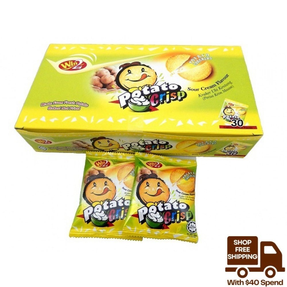 Win2 Potato Crisp Cracker Sour Cream Flavour Pack of 30 (30 x 20g ...
